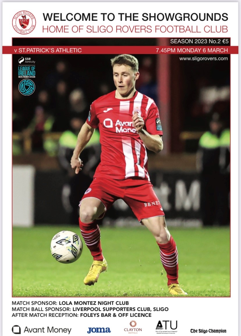 St. Patrick’s Athletic Match Programme – Sligo Rovers